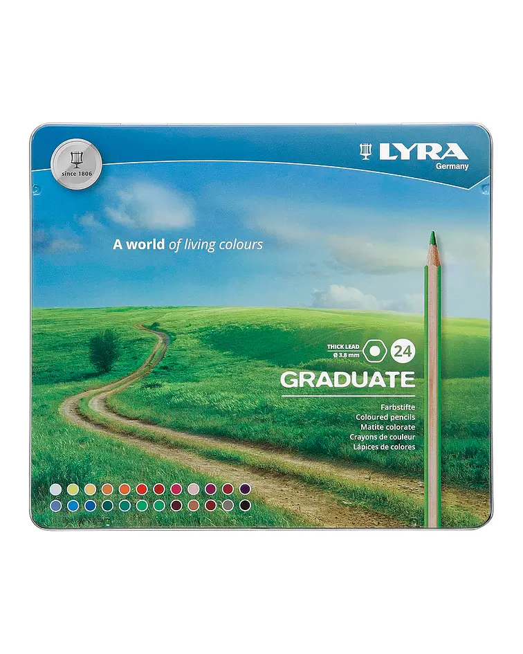 Lápices de Colores Lyra Graduate 24 Colores En Lata – entrepapelescl